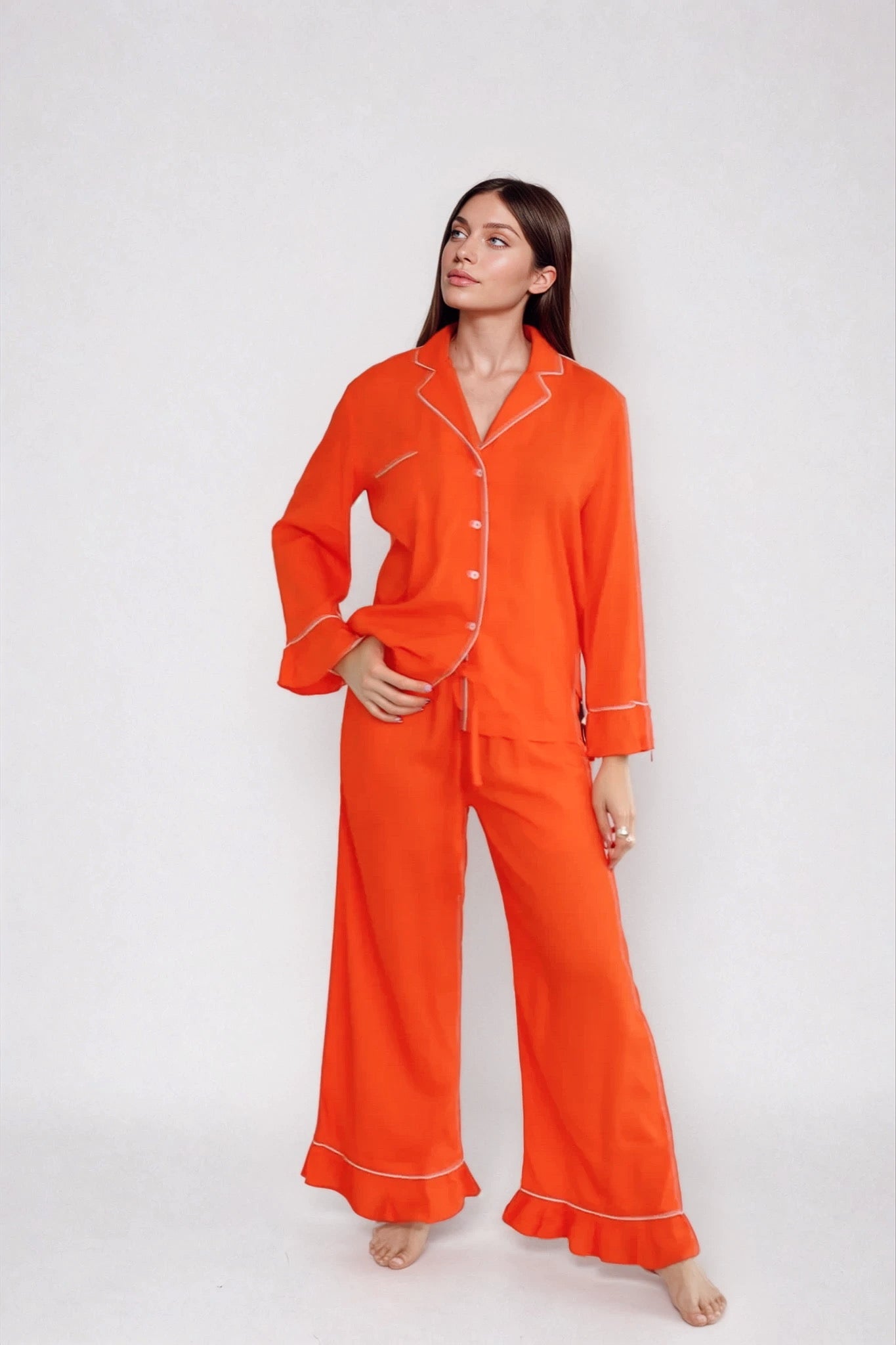 Day Naps - Pajama Set Orange & Blue – Carolina Benoit